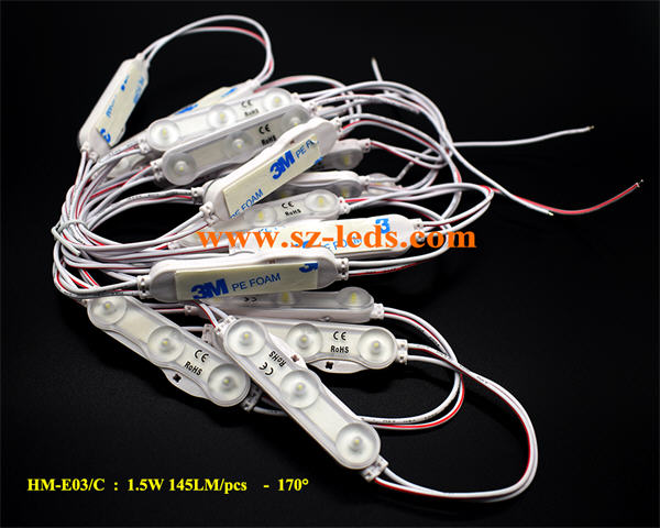 3LED 6500K 170° IP67 1.5w 12v DC led module for sign lighting | LED ...